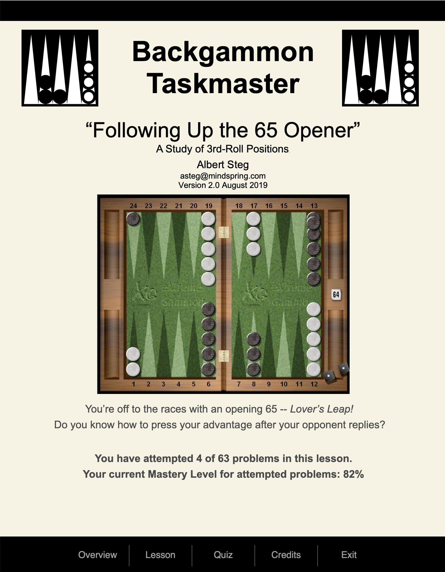 Backgammon Taskmaster – New England Backgammon Club