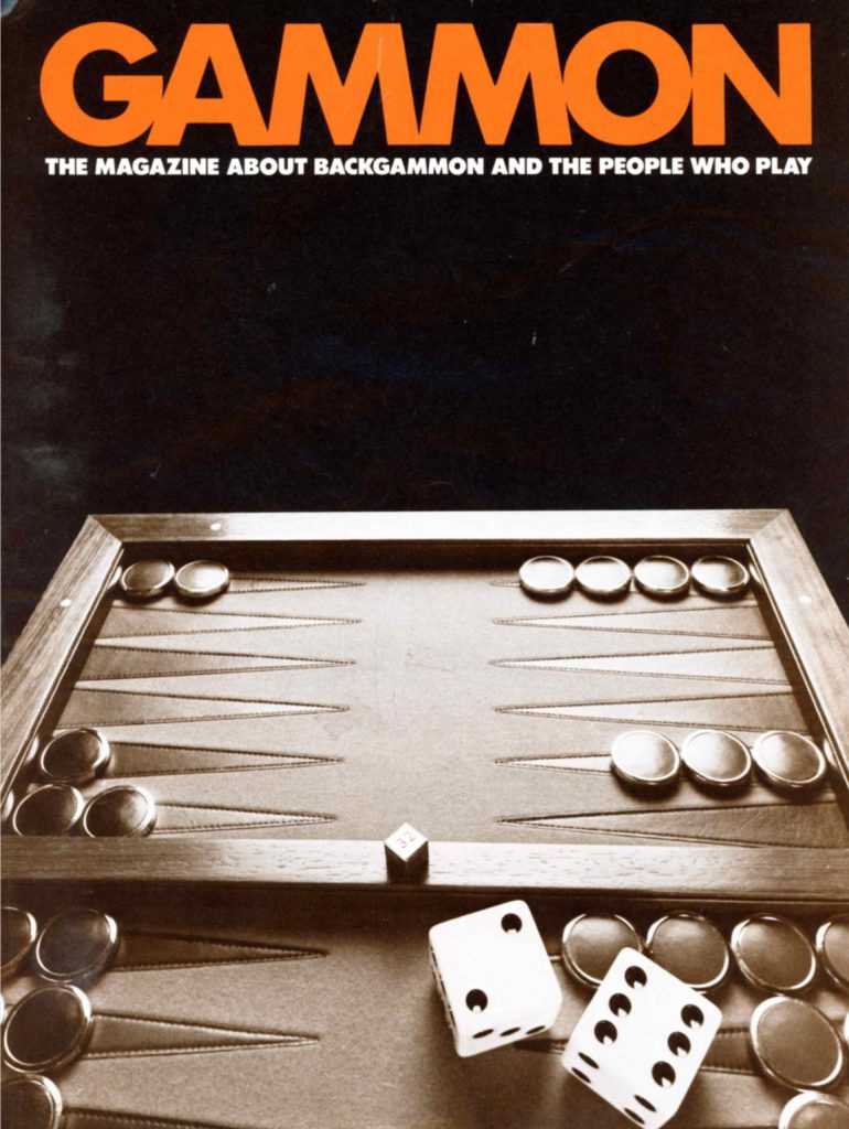 Backgammon in Print – New England Backgammon Club